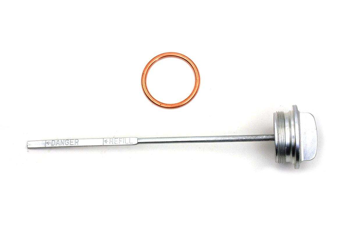 Cadmium Plated Oil Tank Filler Cap and Gauge Kit from K and G Cycles!