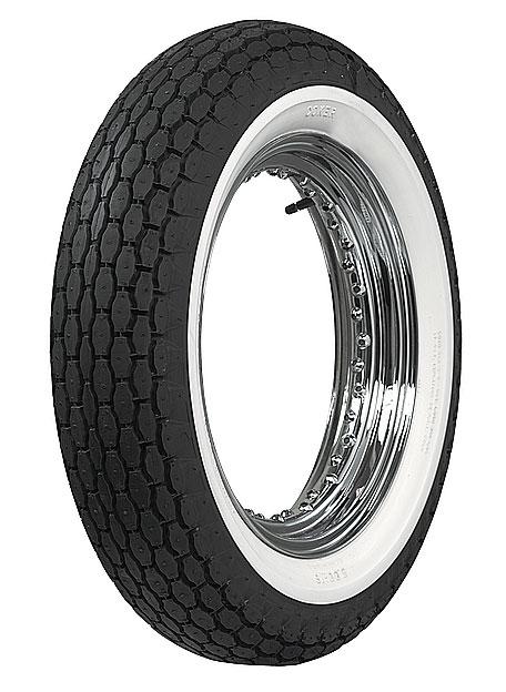 450-18 Beck 2 Whitewall Motorcycle Tire (110/90-18, 54% OFF