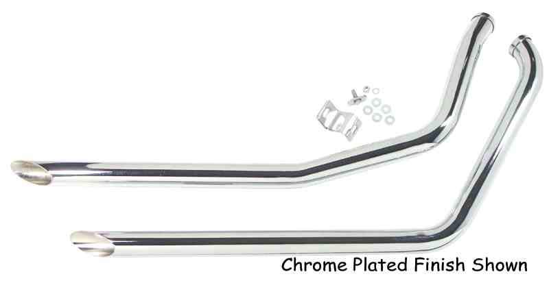 Slash Cut Drag Pipes,Black Softail 1986/2006 1-3/4" Dia,Channel Mount ...